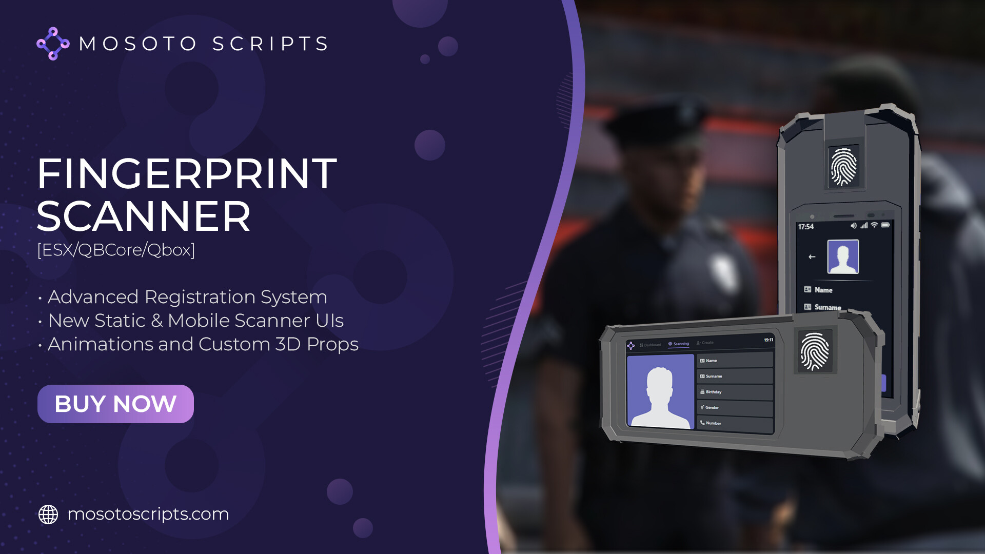 Mosoto Fingerprint Scanner V2.0 - The Advanced Identity System for FiveM [ESX/QBCore/Qbox ...