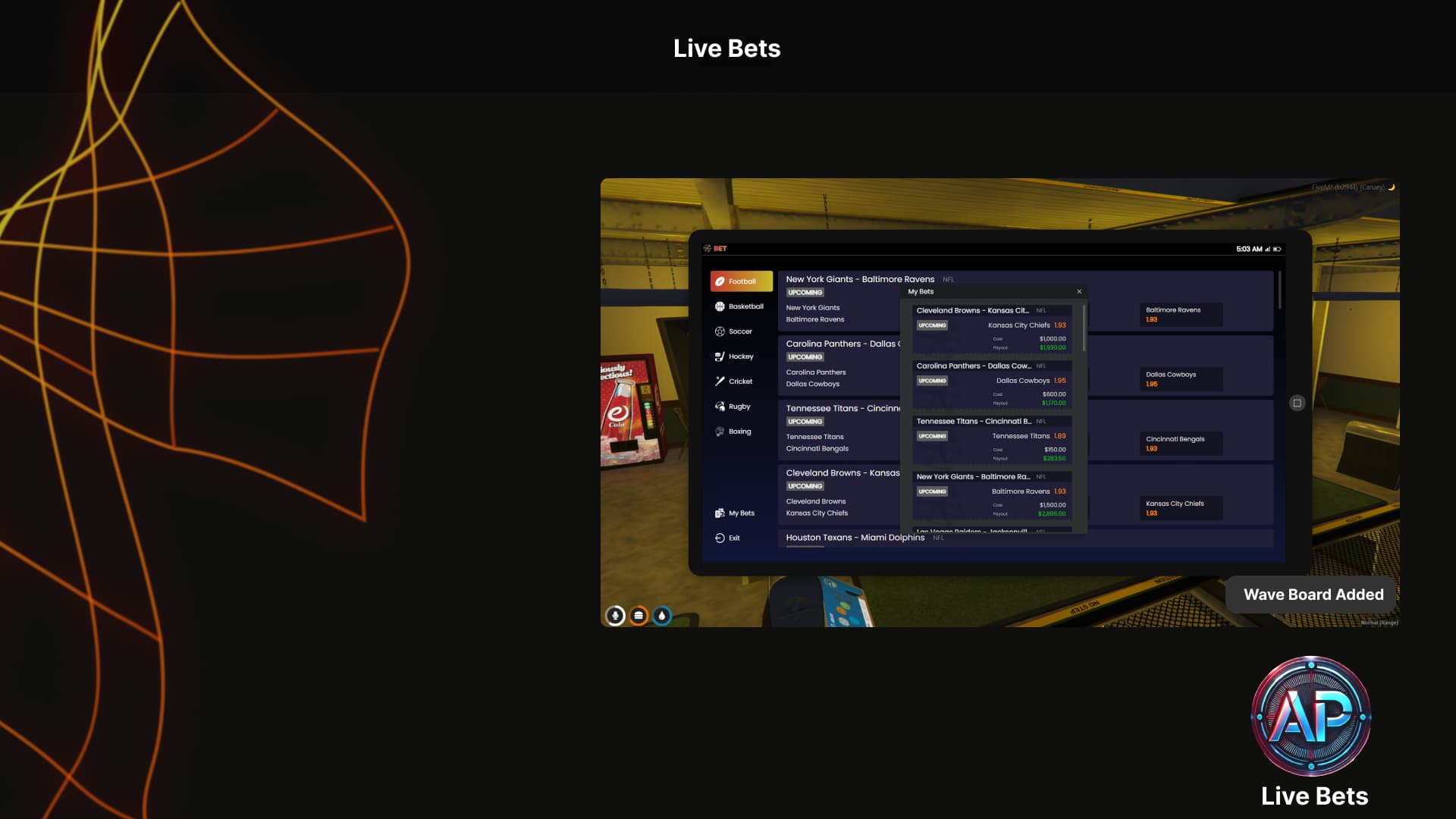 [PAID][ESX/Qbcore] 🖵 Live Sports Betting Script - FiveM Releases - Cfx ...
