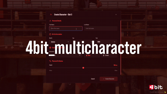 [PAID] 4bit MultiCharacter - Advanced Character Selector for FiveM ...