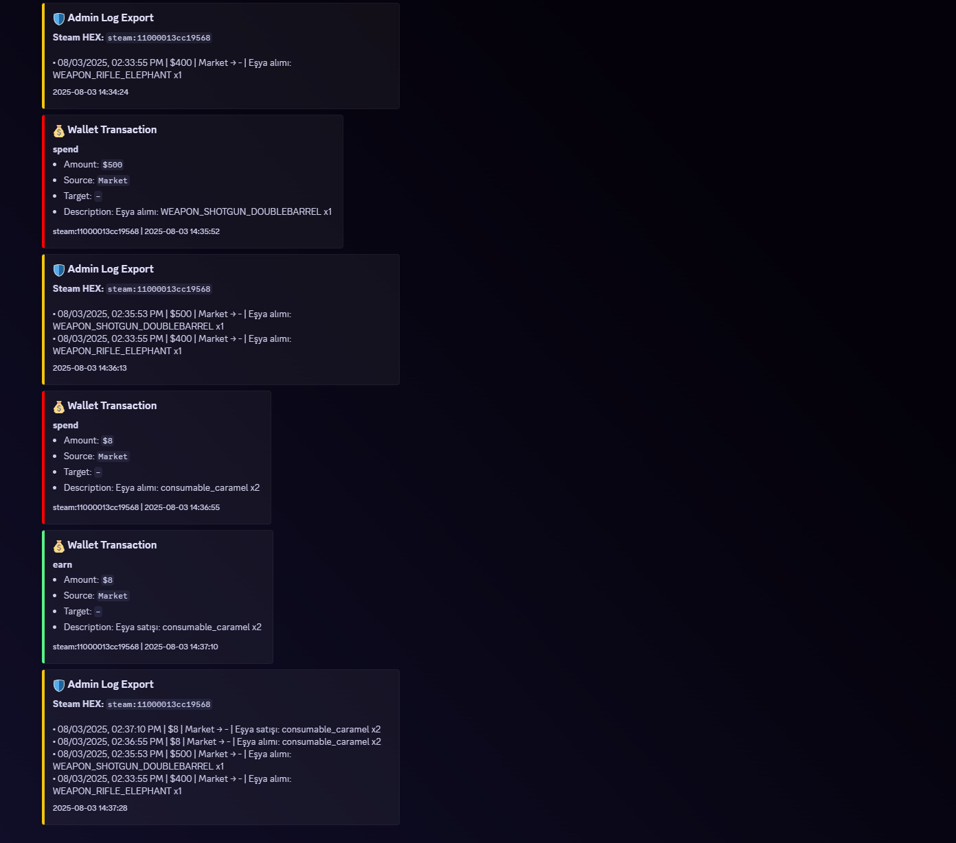 S - Wallet History - RedM Releases - Cfx.re Community