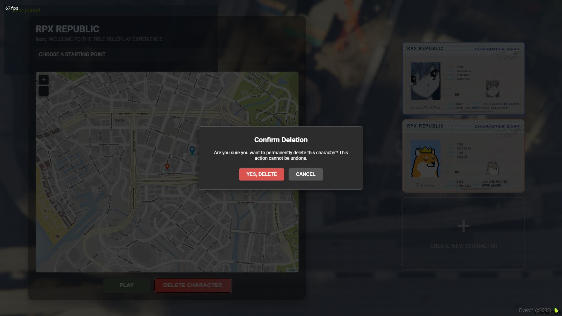 FWS Multi Character | Modern Map-Based Character Creation & Selection ...