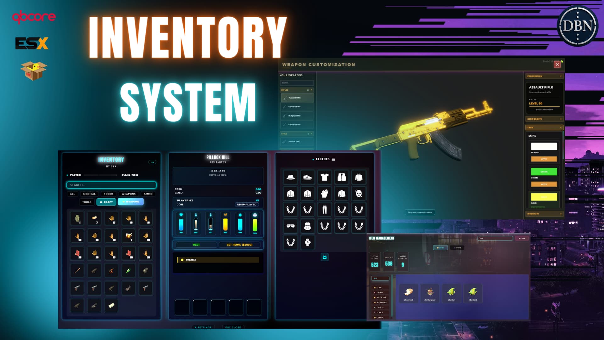 INVENTORY SYSTEM [ESX/QB/QBOX] Best inventory ever created - FiveM Releases - Cfx.re Community