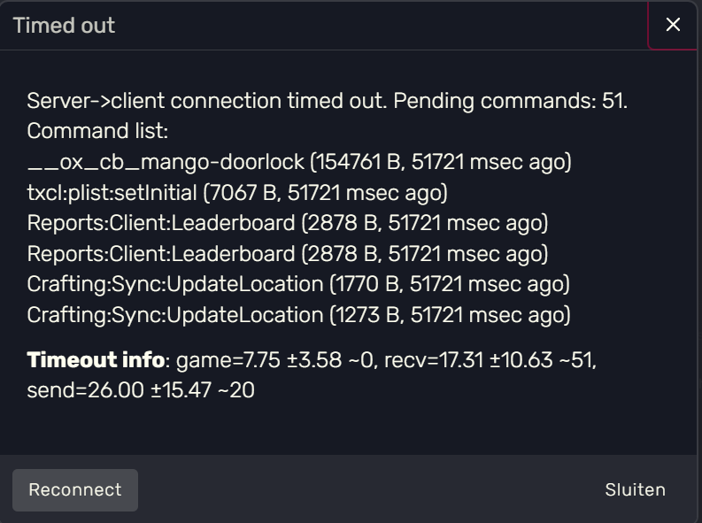 Keep getting timed-out - FiveM Client Support - Cfx.re Community