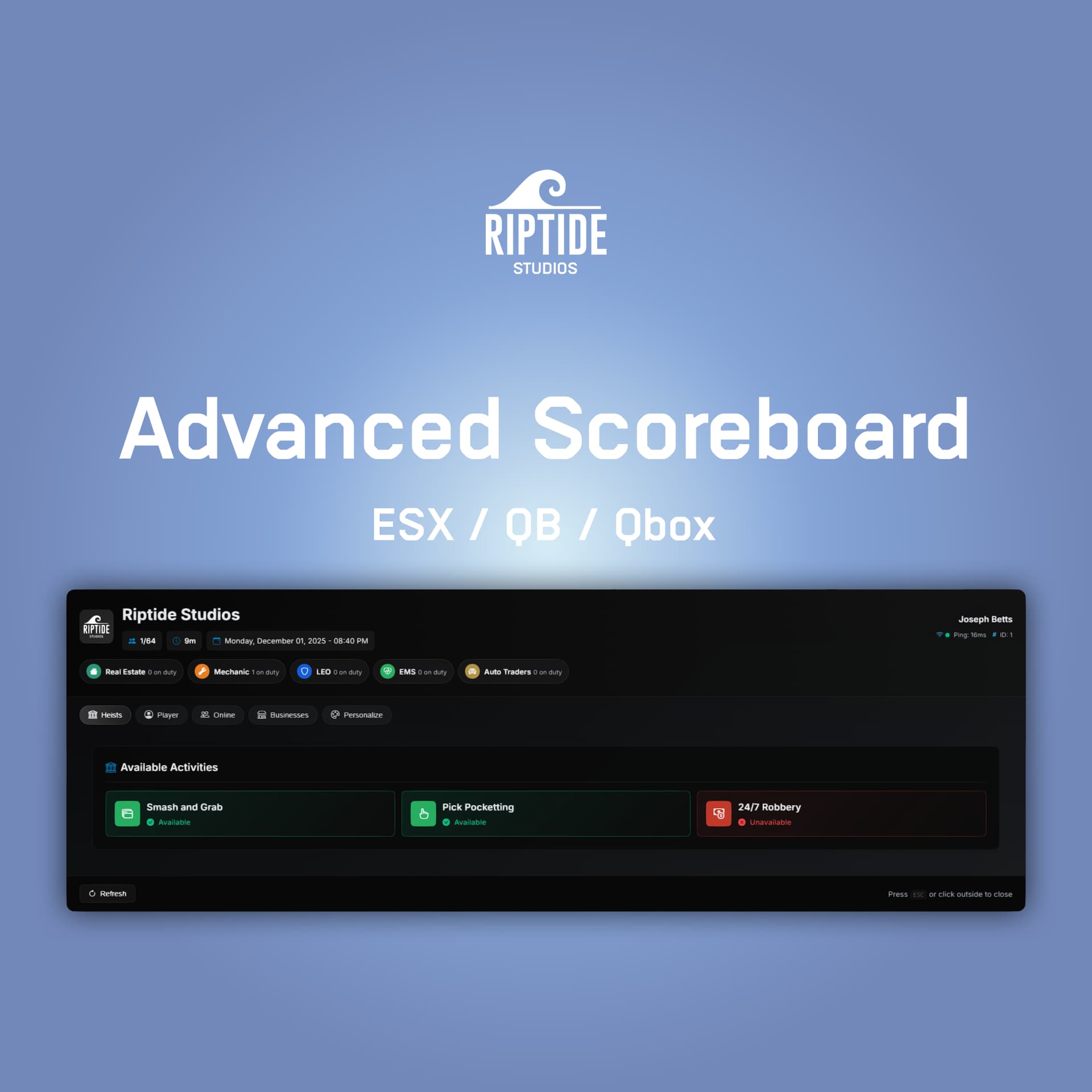 [PAID] Advanced Scoreboard - FiveM Releases - Cfx.re Community
