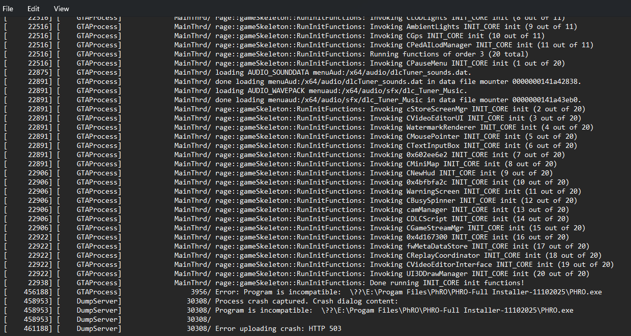 Program is incompatible with a ragnarok being open - FiveM Client ...