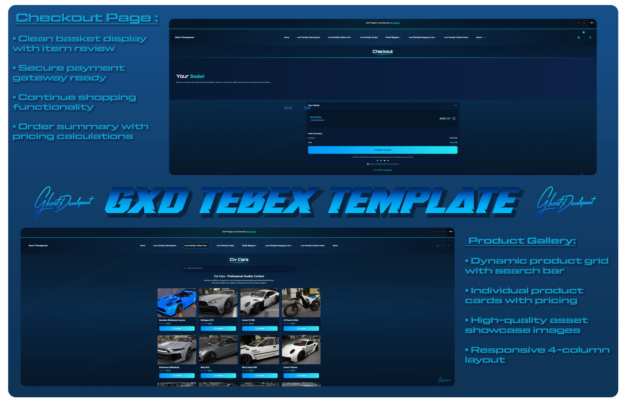 GXD Blue Futuristic Tebex Template - FiveM Releases - Cfx.re Community