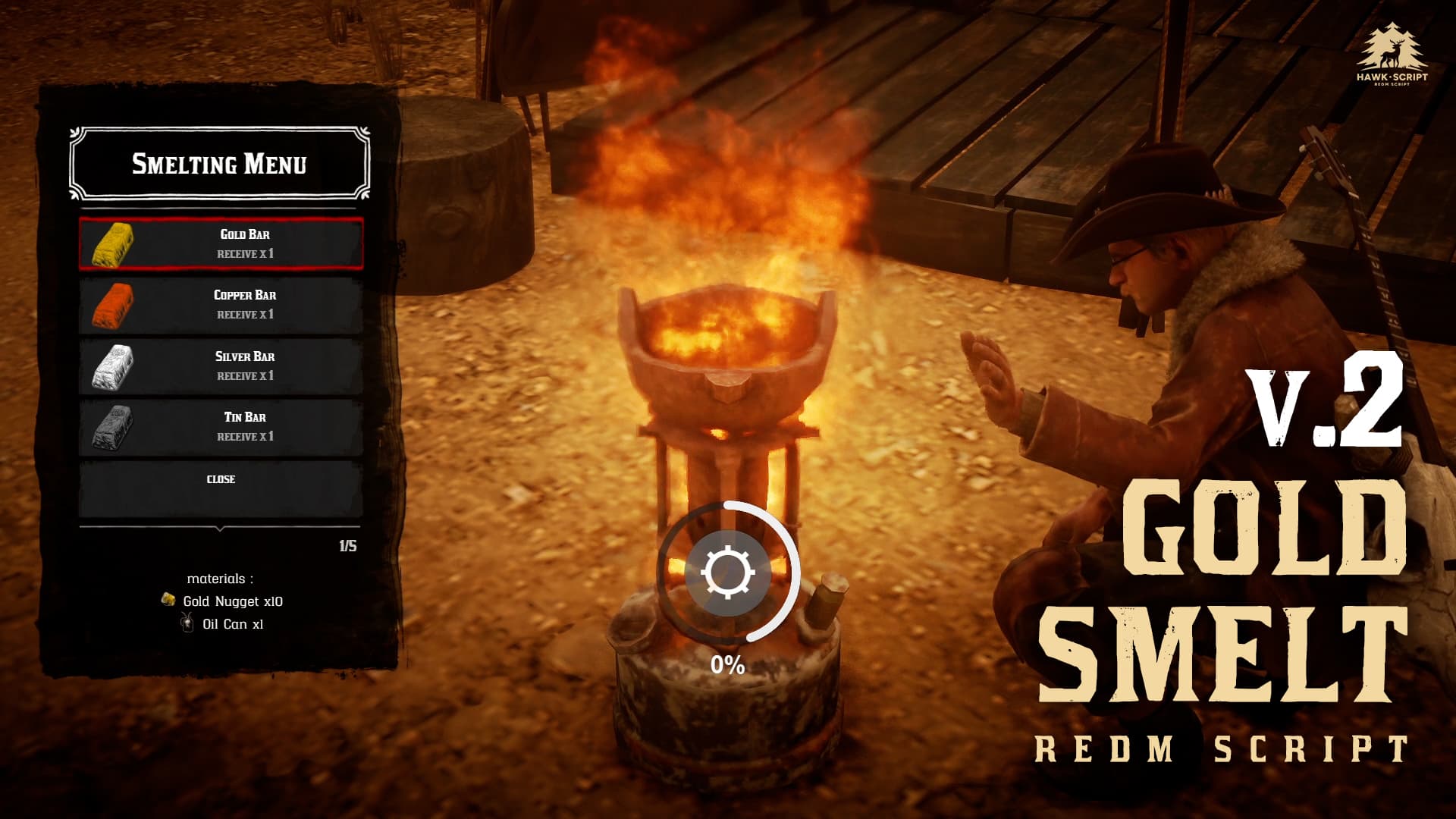 Gold Smelt V2 - RedM Releases - Cfx.re Community