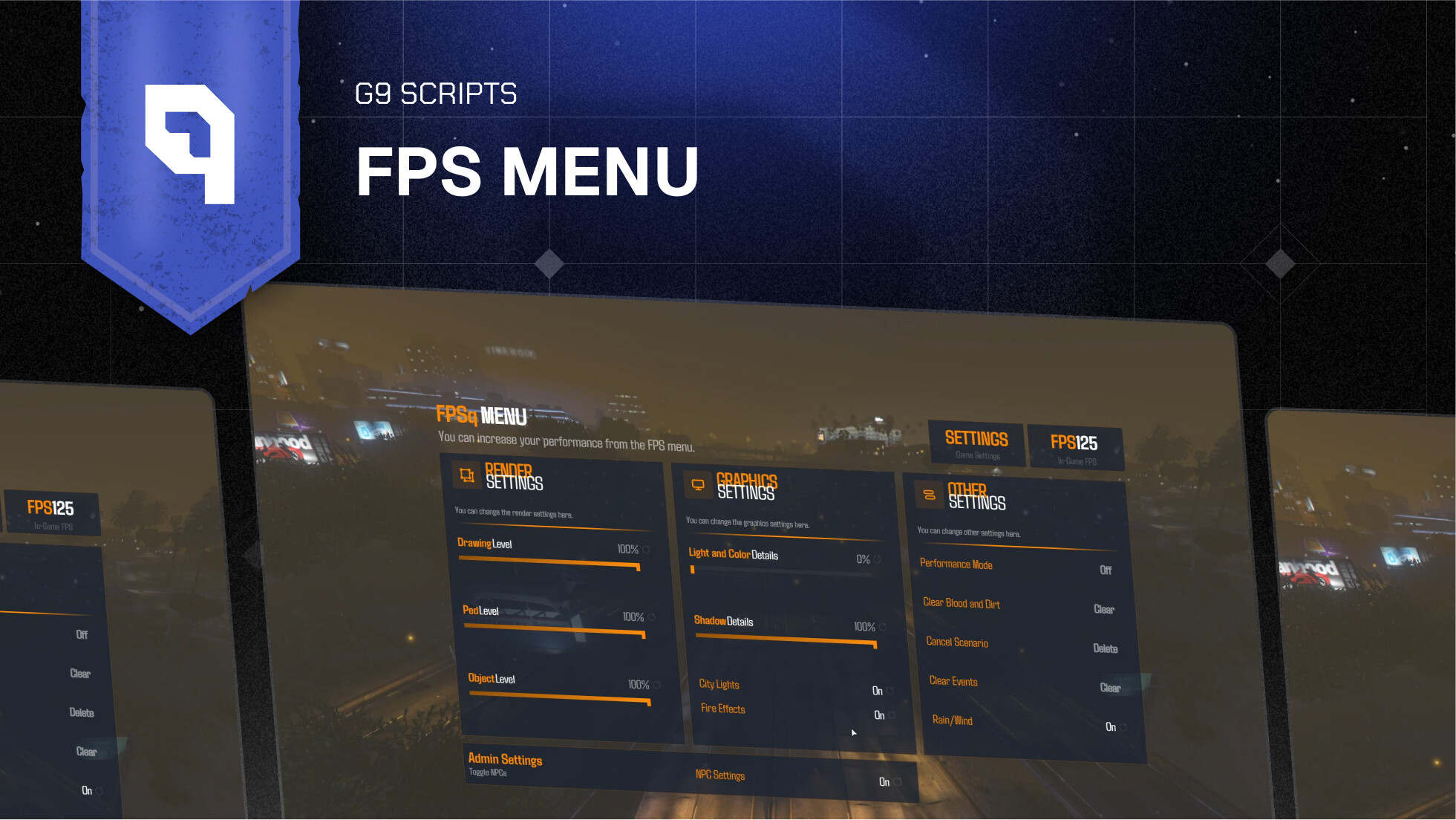 [STANDALONE] G9 FPS Boost | FPS MENU - FiveM Releases - Cfx.re Community