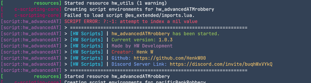 HW Scripts | Advanced ATM Robbery [ESX] [QBCORE] [OX] - FiveM Releases ...