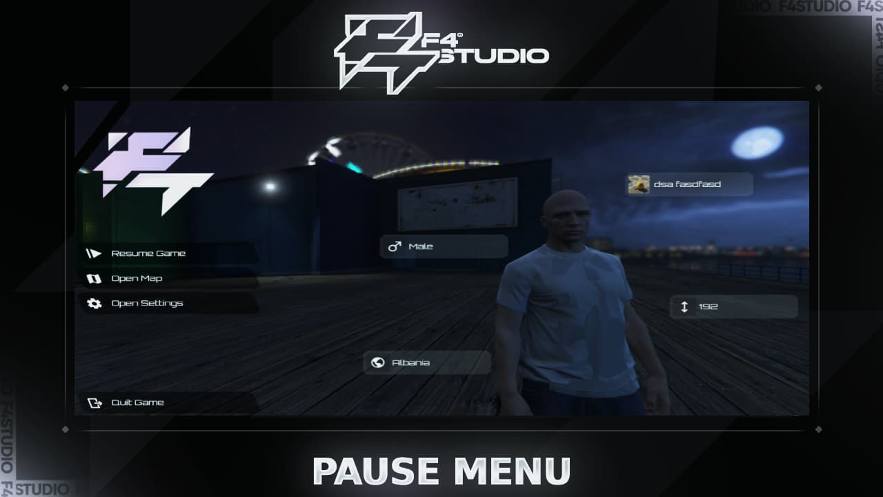 F4-pausemenu | Advanced Pause Menu | Modern | Simple - FiveM Releases ... F4-pausemenu | Advanced Pause Menu | Modern | Simple - FiveM Releases ...