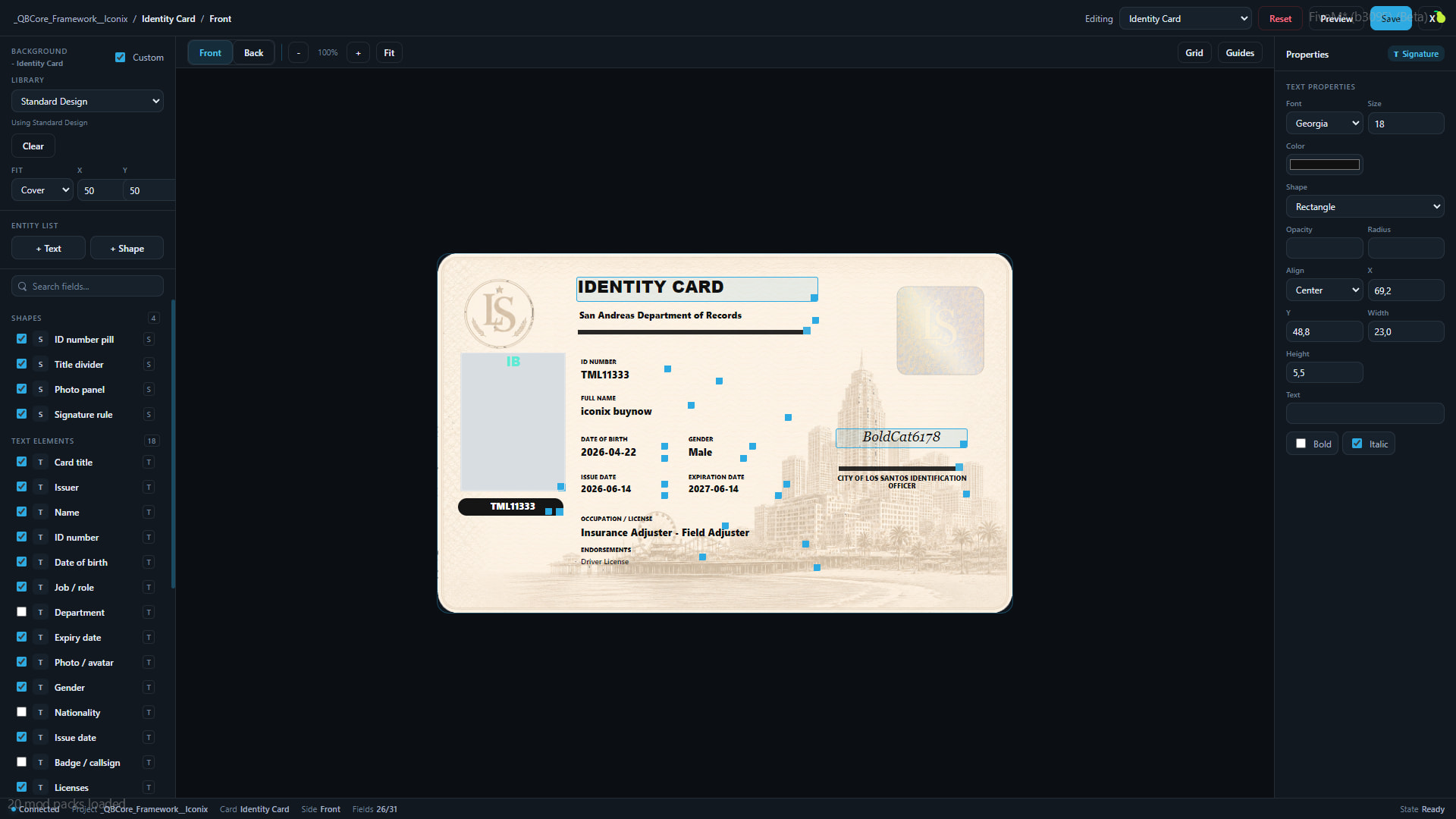 [RELEASE] Iconix Advanced IDs | FiveM ID Card & License System | QBCore ...