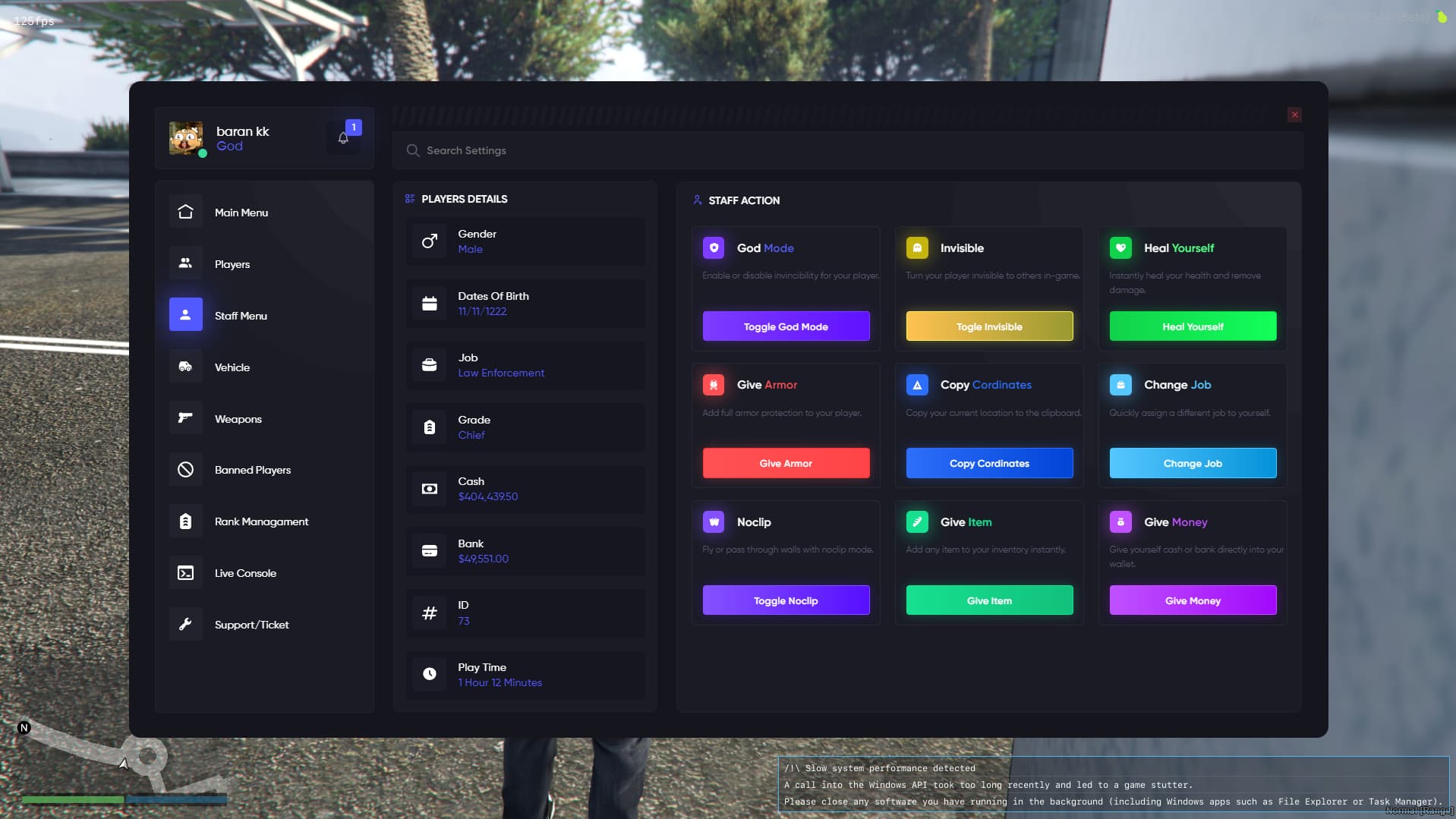 Admin Menu System | STG Scripts [ESX/QBCORE/QBOX] [PAID] - FiveM Releases - Cfx.re Community