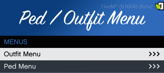 Ped and Outfit Menu - FiveM Releases - Cfx.re Community