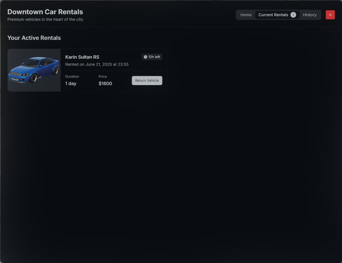 Peak Scripts: Vehicle Rentals - FiveM Releases - Cfx.re Community