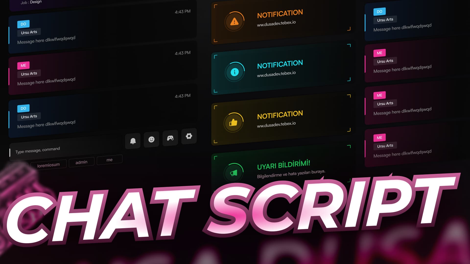 Chat Theme | UI Based Me Do, Dice & Rock Paper Scissors, 9 Different Chat Variations - FiveM ...
