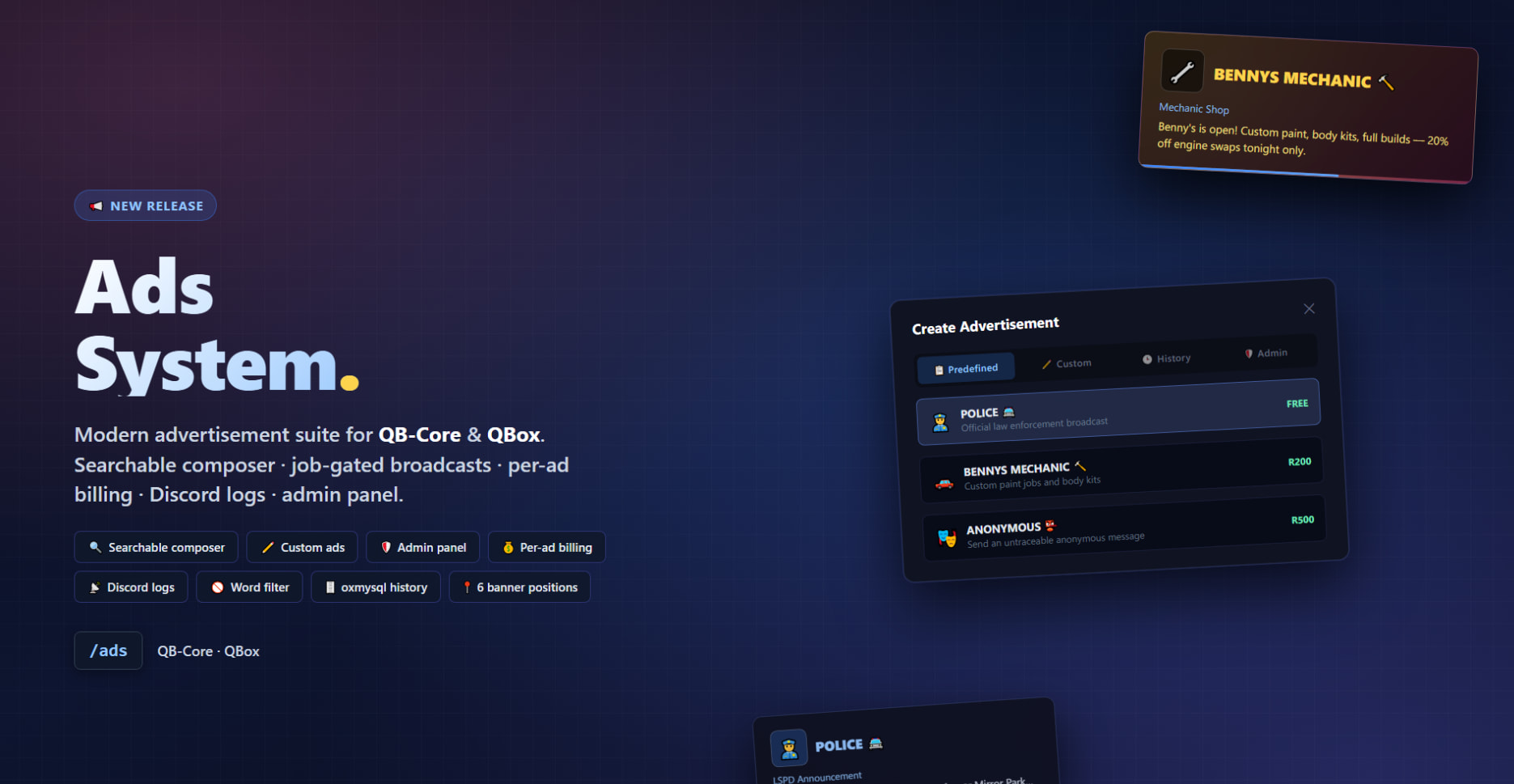 [QBOX/QB-Core] ADS System - FiveM Releases - Cfx.re Community
