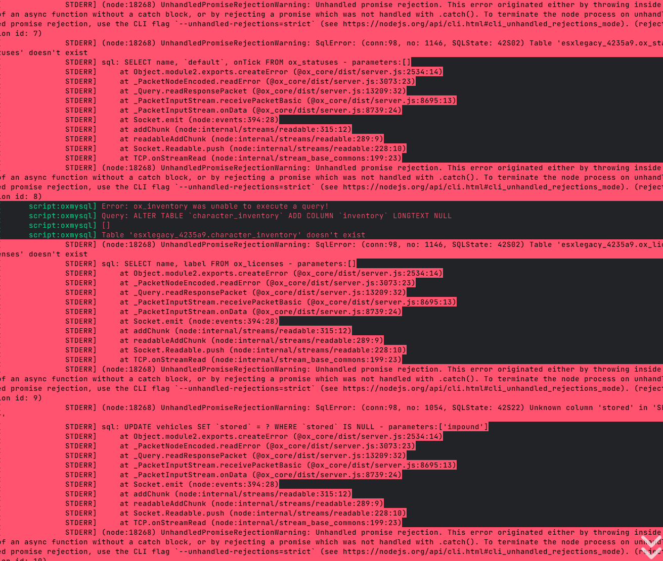 Help ? pls ox_core crashing server - Server Discussion - Cfx.re Community