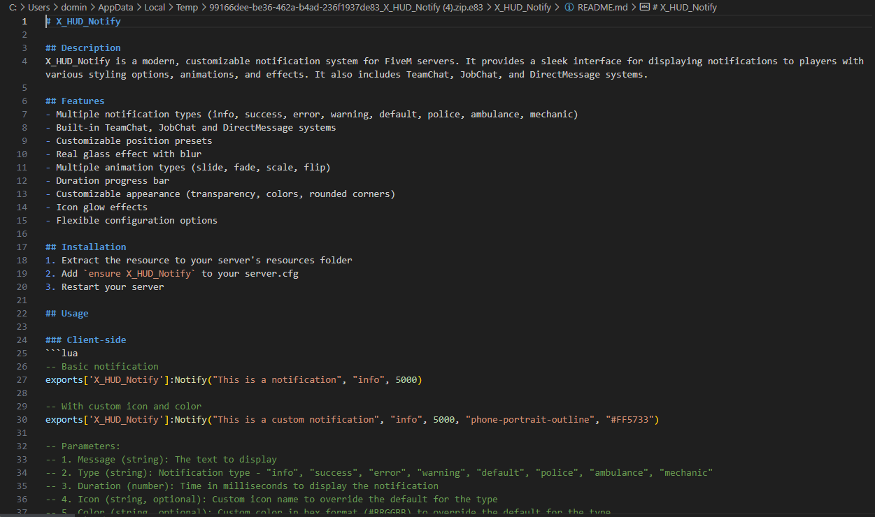 [ESX, QB, STANDALONE] X-HUD Notify - Modern Notification System - FiveM Releases - Cfx.re Community