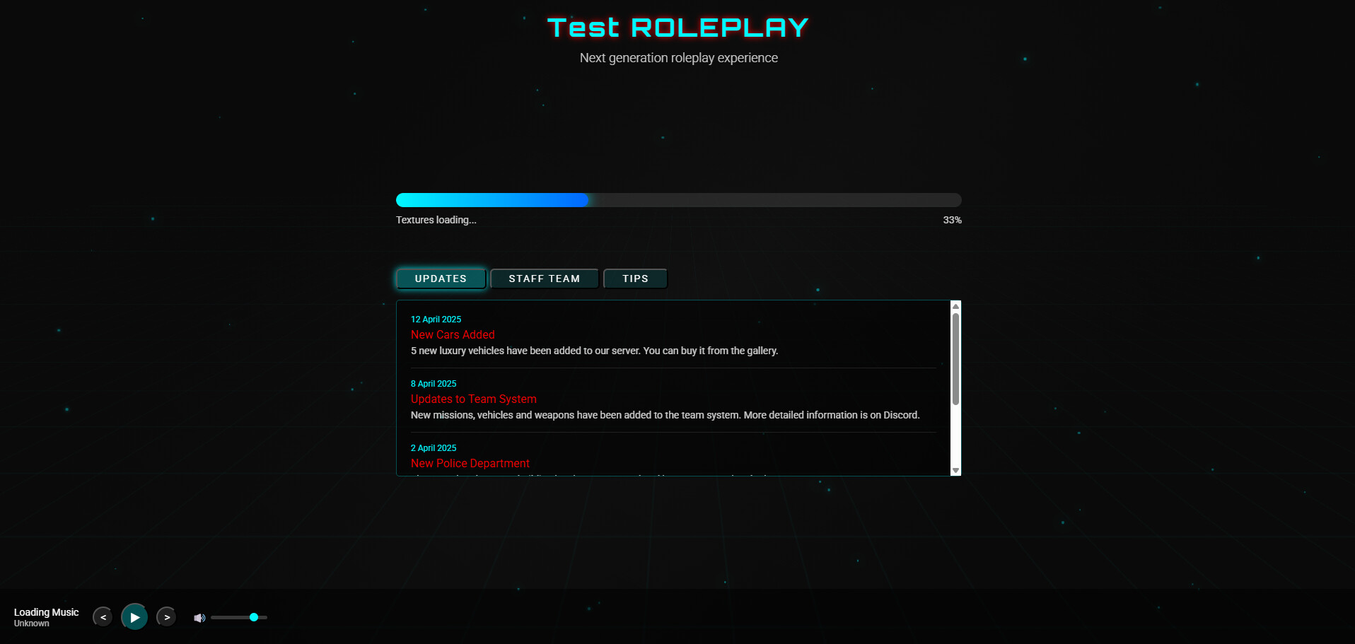 Futuristic Loadingscreen - FiveM Releases - Cfx.re Community