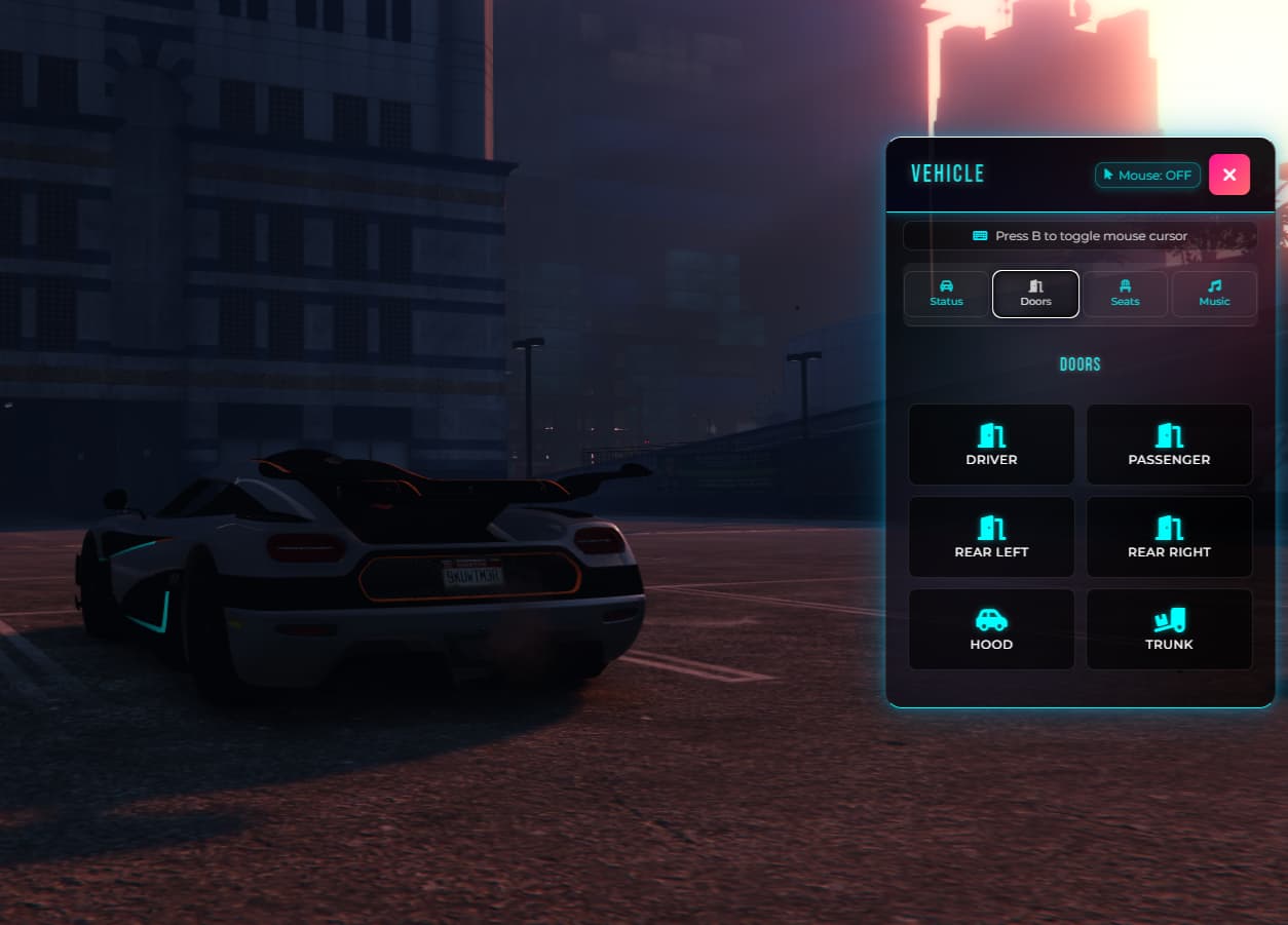 Car Menu v2.0 [ESX/QB/QBOX] ADVANCED VEHICLE CONTROL SYSTEM - FiveM ...
