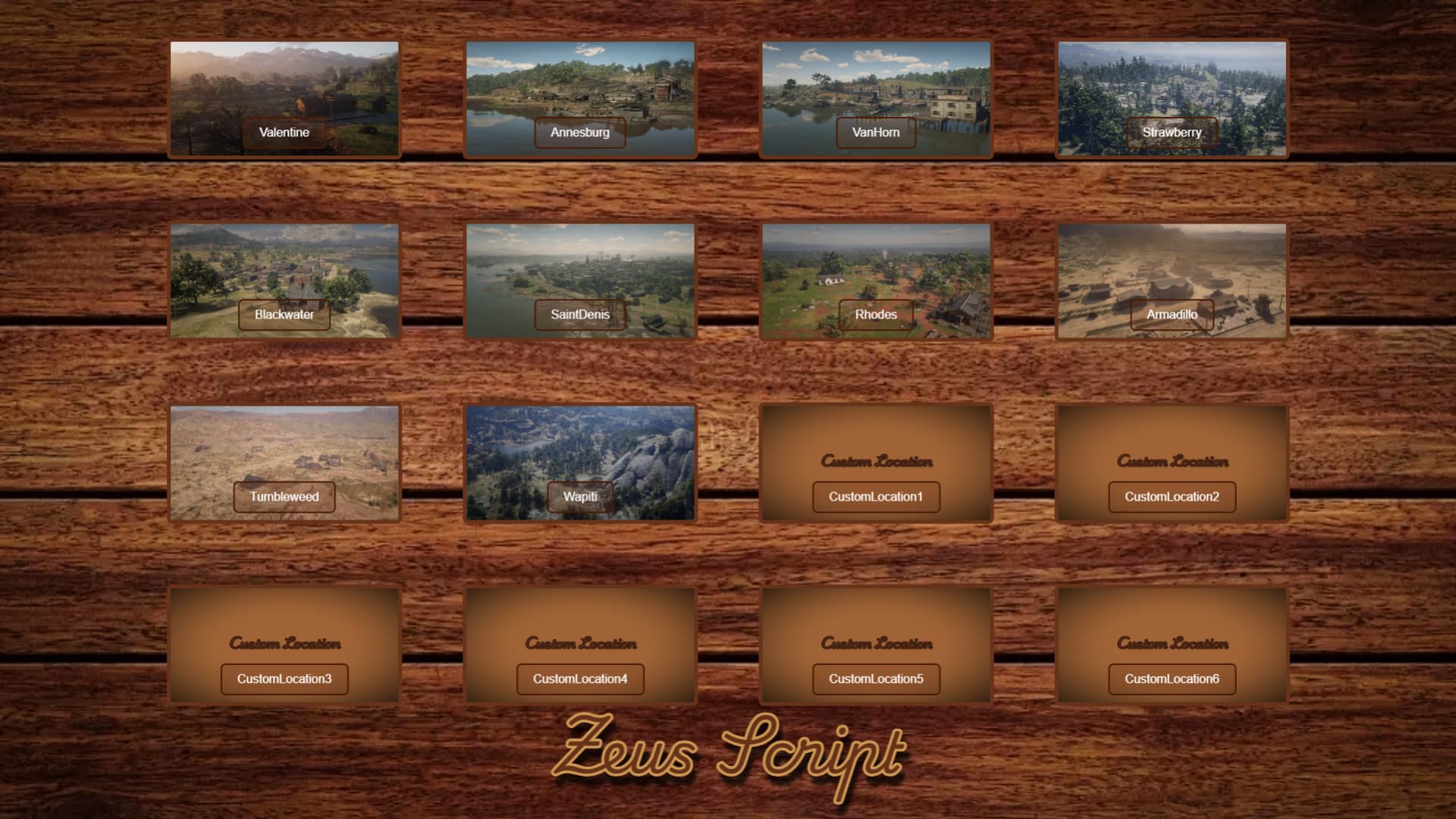 [PAID][VORP][RSG] Zeus Spawn Selector - RedM Releases - Cfx.re Community