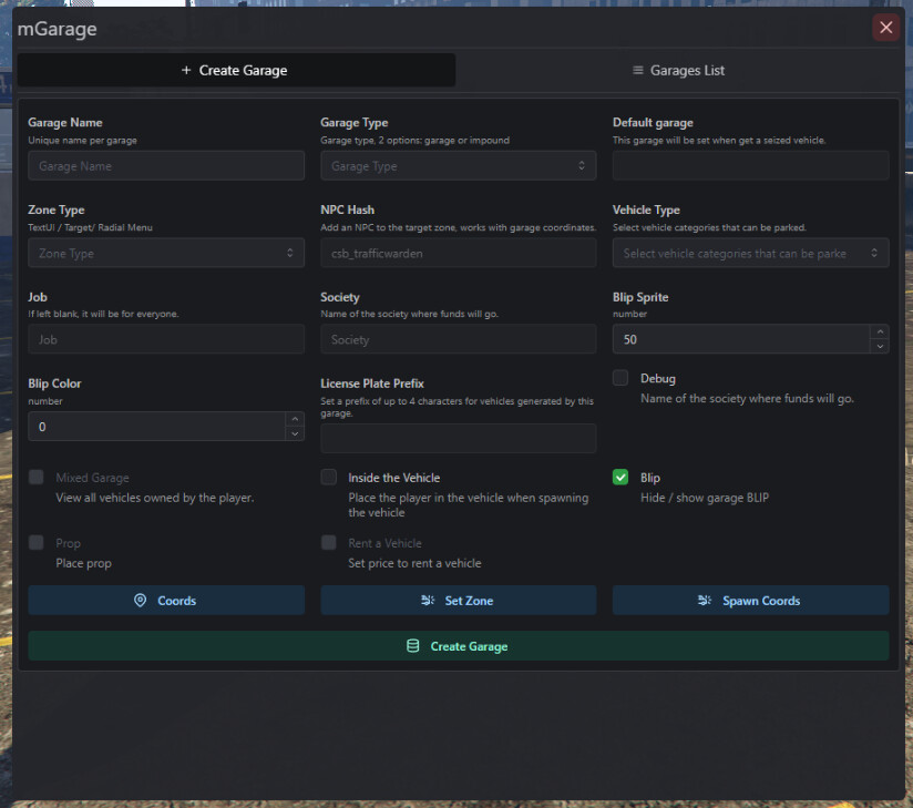 mGarage - Garages, Impound and more [UPDATE 24/02/2025] - FiveM Releases - Cfx.re Community