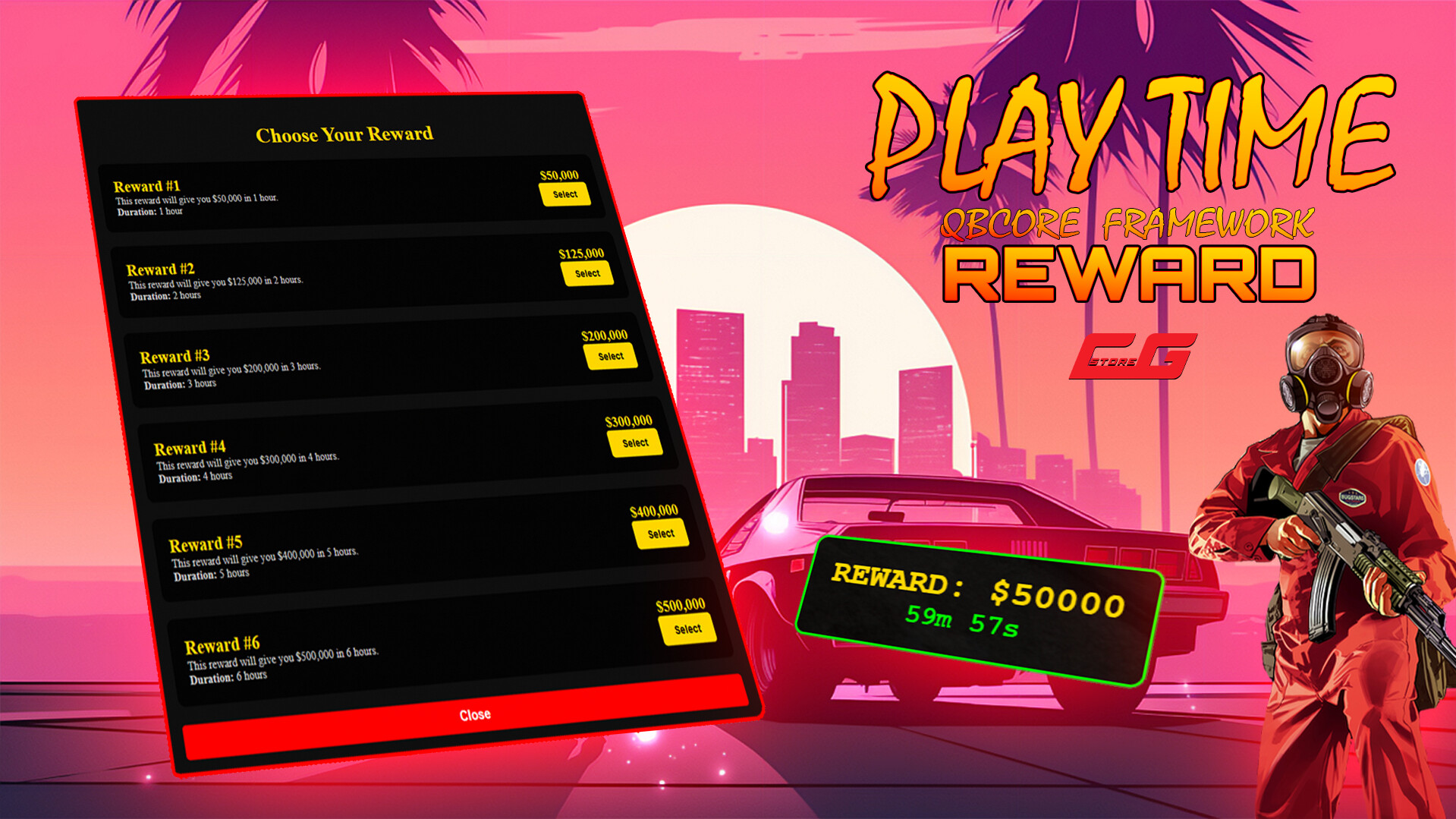 Play Time Reward - CG Store - FiveM Releases - Cfx.re Community