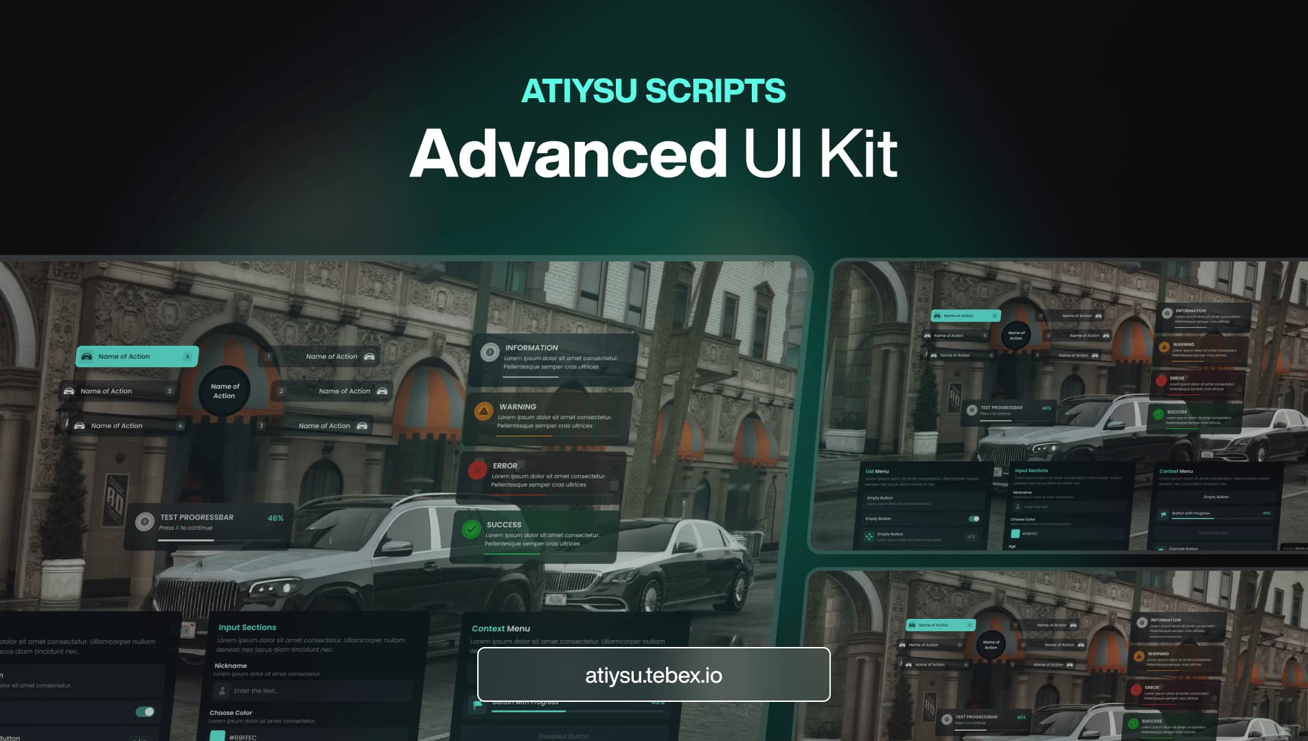 Advanced UI Kit | Notication - Progress - Radial - Text UI - Menus etc ...