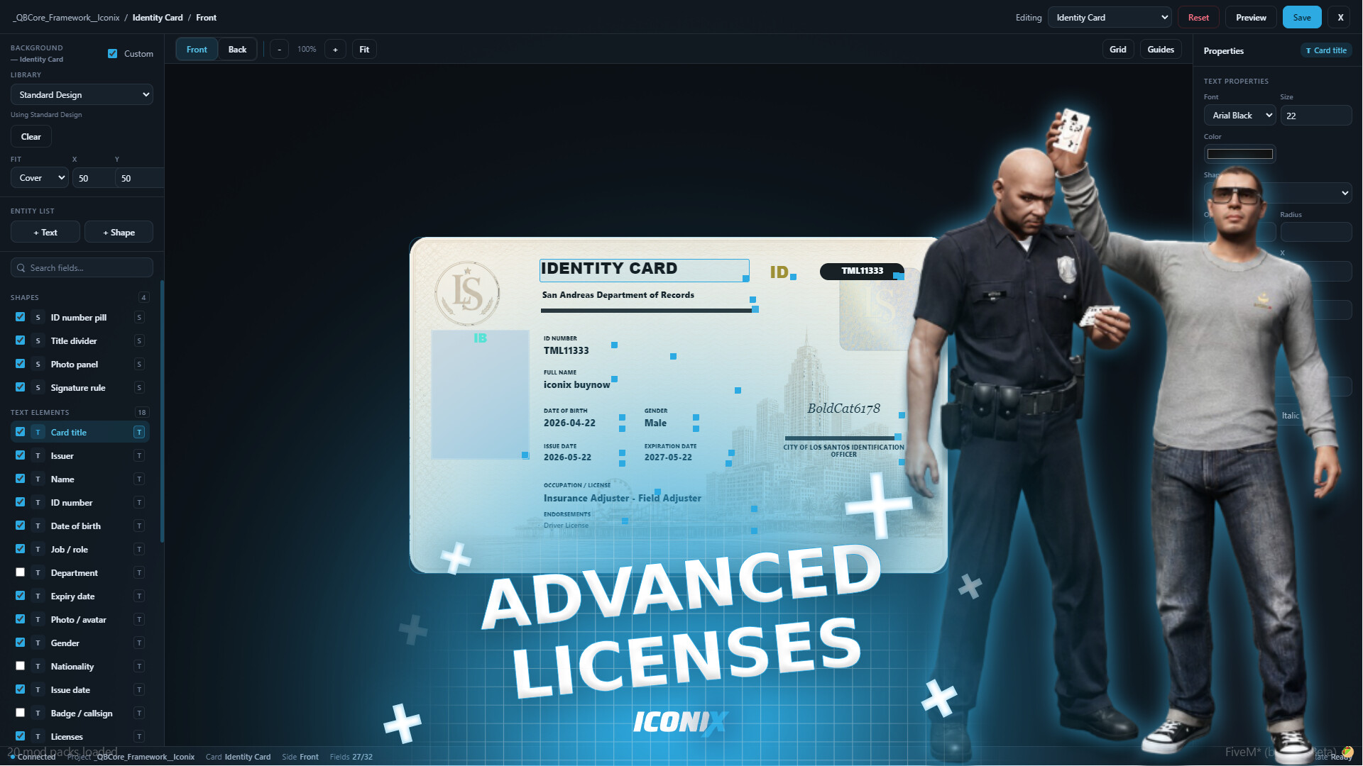[RELEASE] Iconix Advanced IDs | FiveM ID Card & License System | QBCore ...