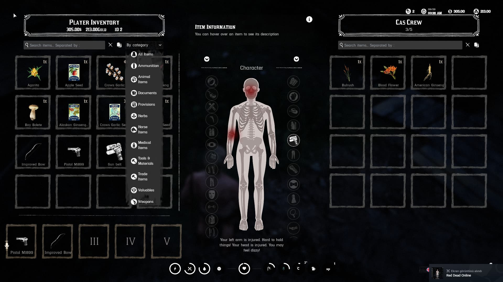 CAS | Inventory, Crafting, Injury, Stashes, Hotbar - All In One - RedM Releases - Cfx.re Community