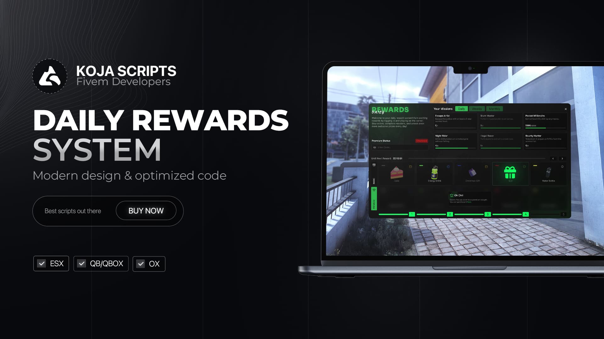 [PAID] Daily Rewards & Missions - FiveM Releases - Cfx.re Community