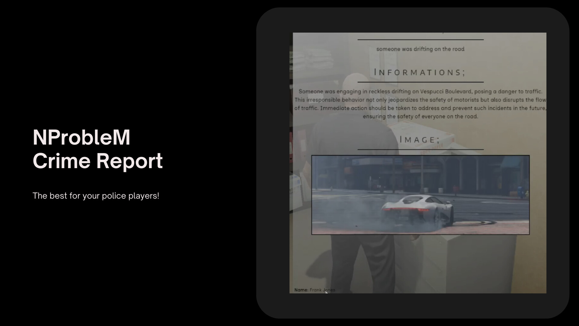 [PAID] NProbleM PD Report (Crime Report SYSTEM) [QBCORE, ESX] - FiveM ...