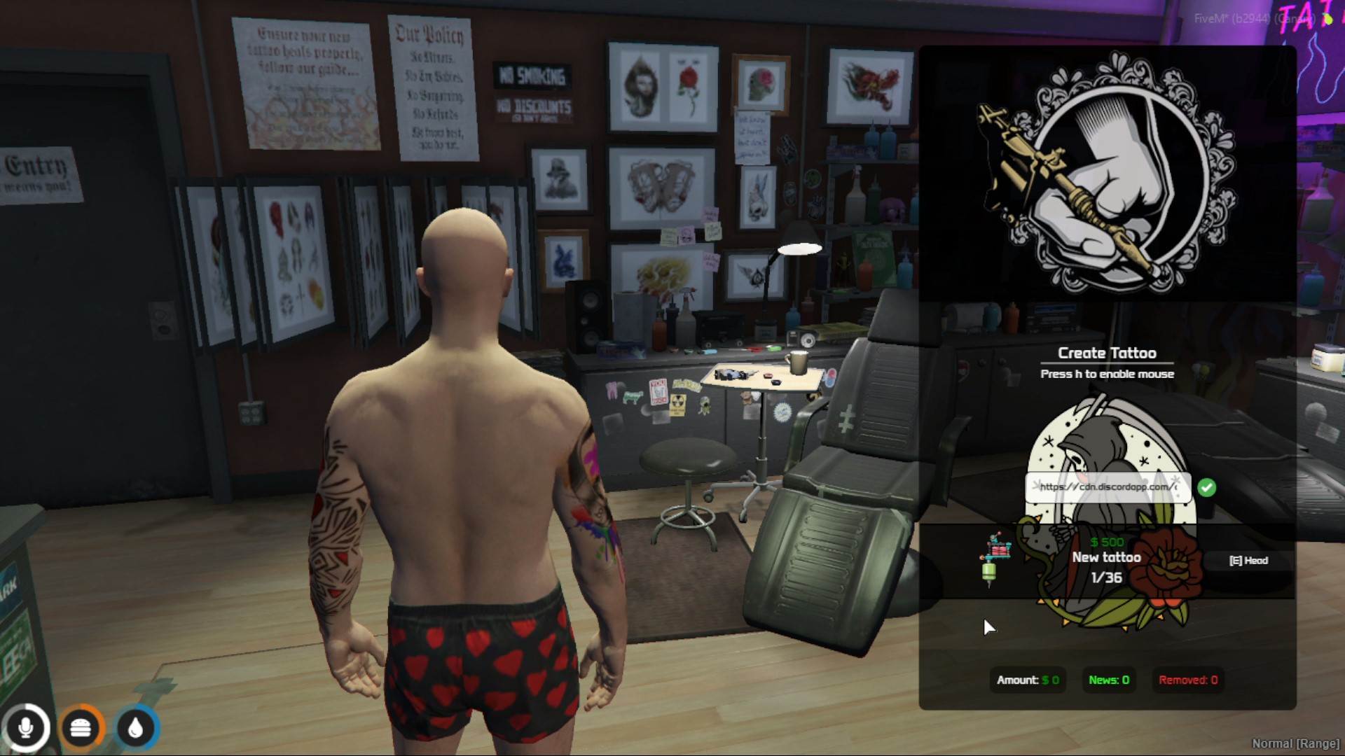 Tattoos Shop [Create tattoos and Degrade Hair][ESX/QBCore/CUSTOM][PAID ...